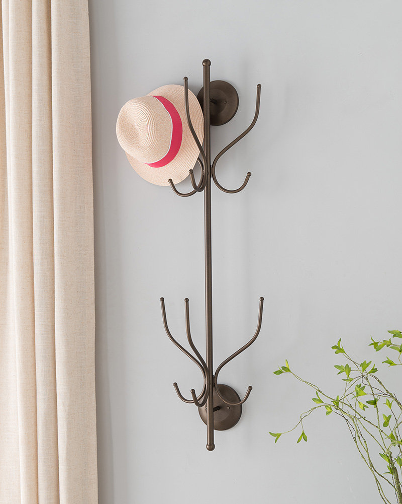 InRoom Designs Metal Hall Tree Freestanding Coat & Hat Rack with ...