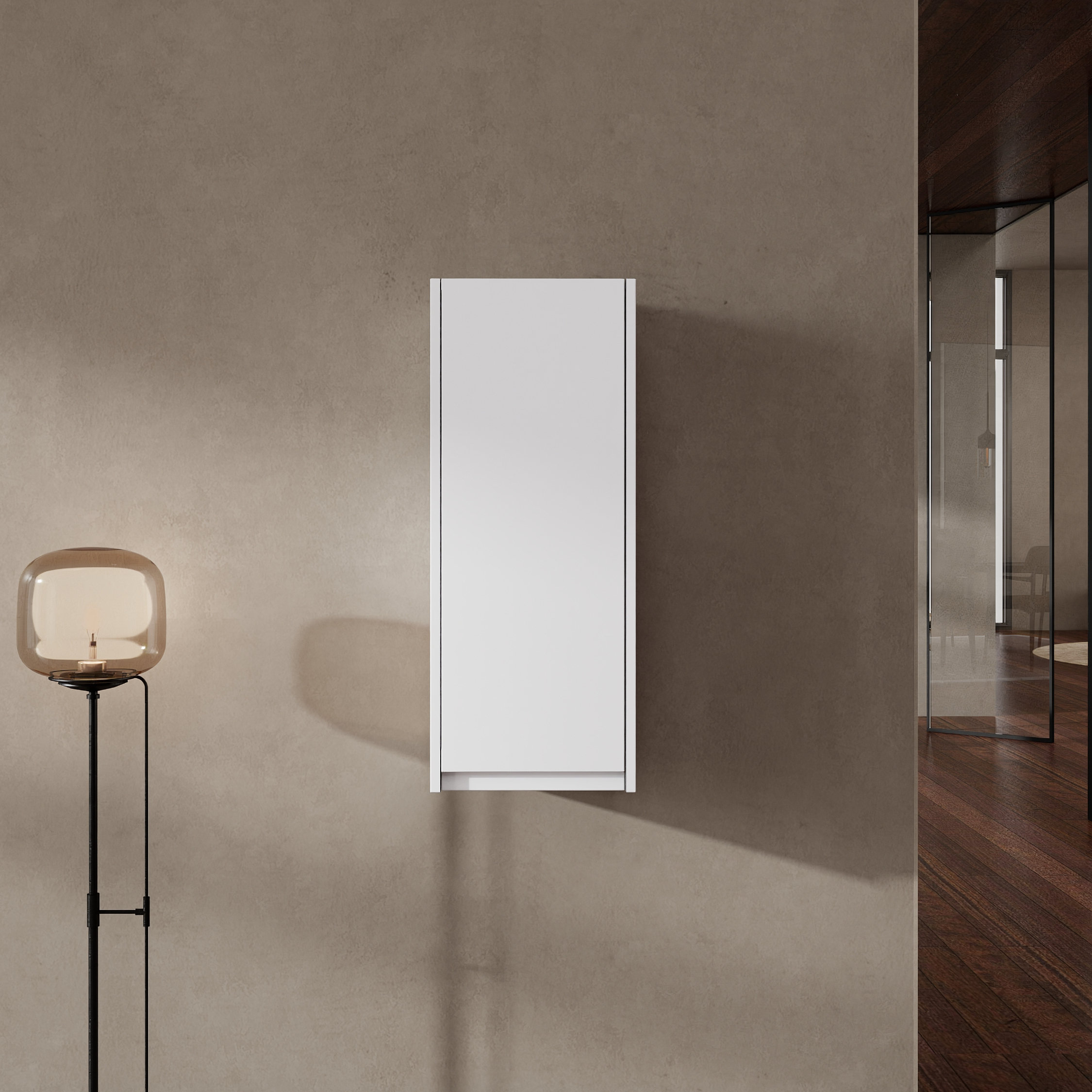 Hokku Designs Bathroom Side Cabinet, -Soft Close Doors, Float Mounting ...