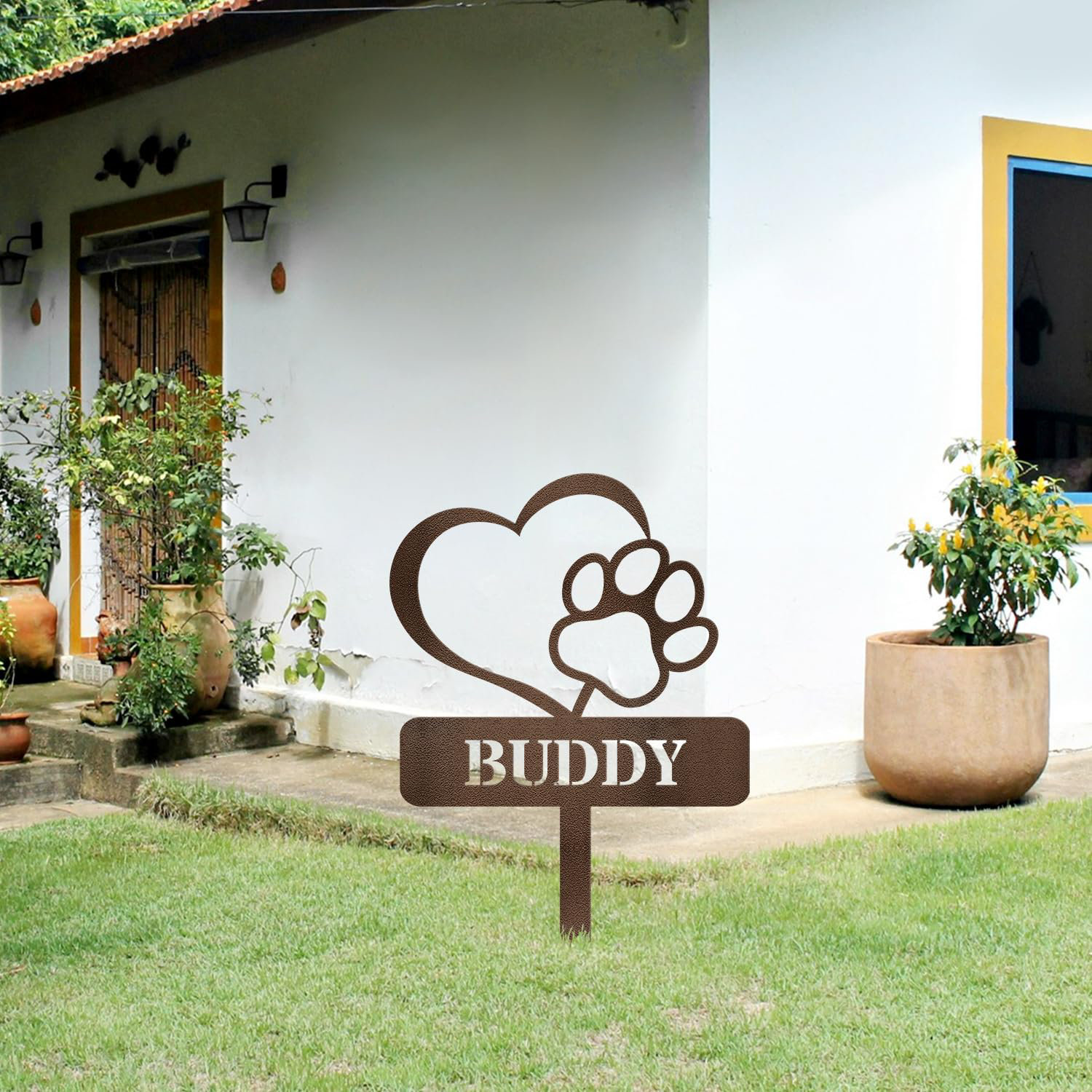 SIGNLEADER LILY18 Custom Metal Signs Metal Name Sign Metal Stake Art ...