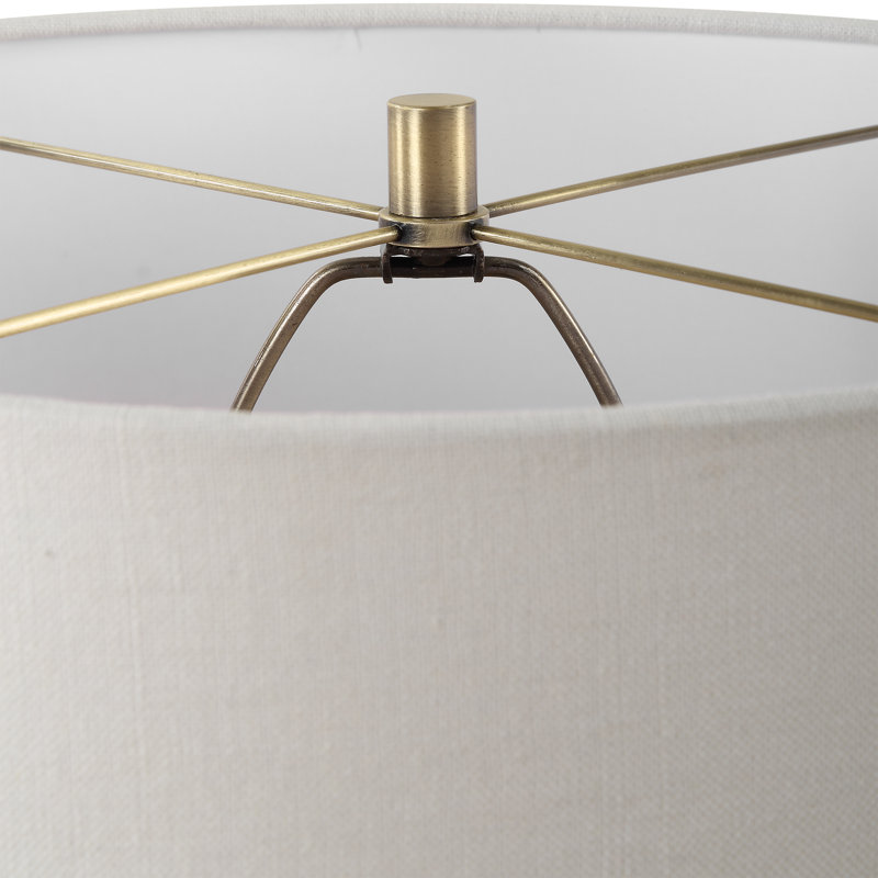 Orren Ellis Gyllian Tan Glaze Table Lamp | Wayfair