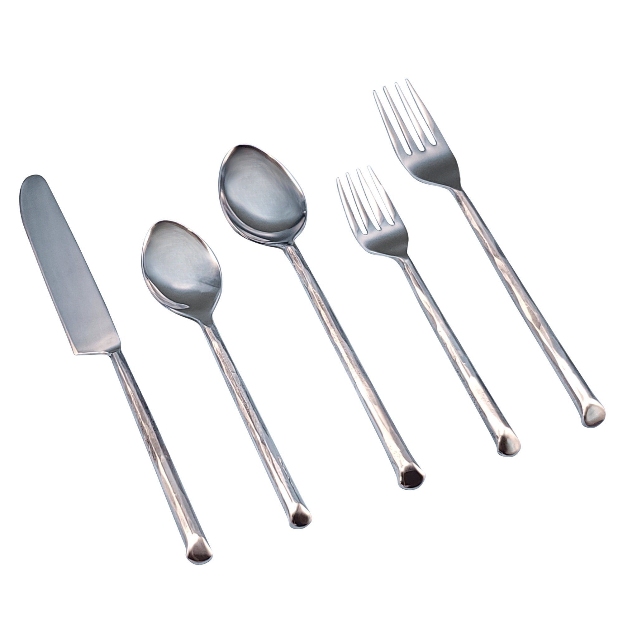 Elyon Tableware Elyon Ambrey Reflective Silver 20 Piece Flatware Set ...