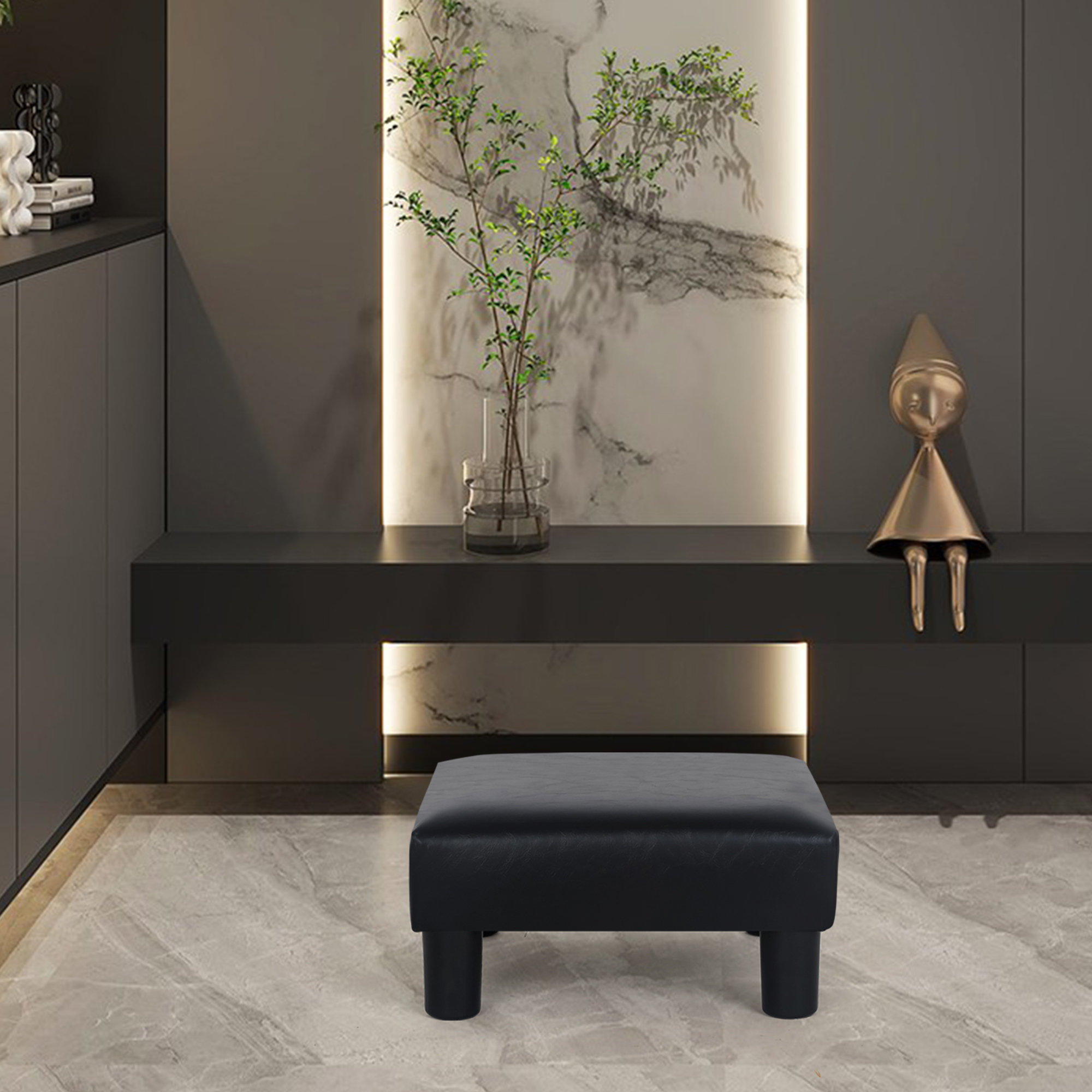 Ebern Designs Faux Leather Ottoman Footstools & Reviews - Wayfair Canada