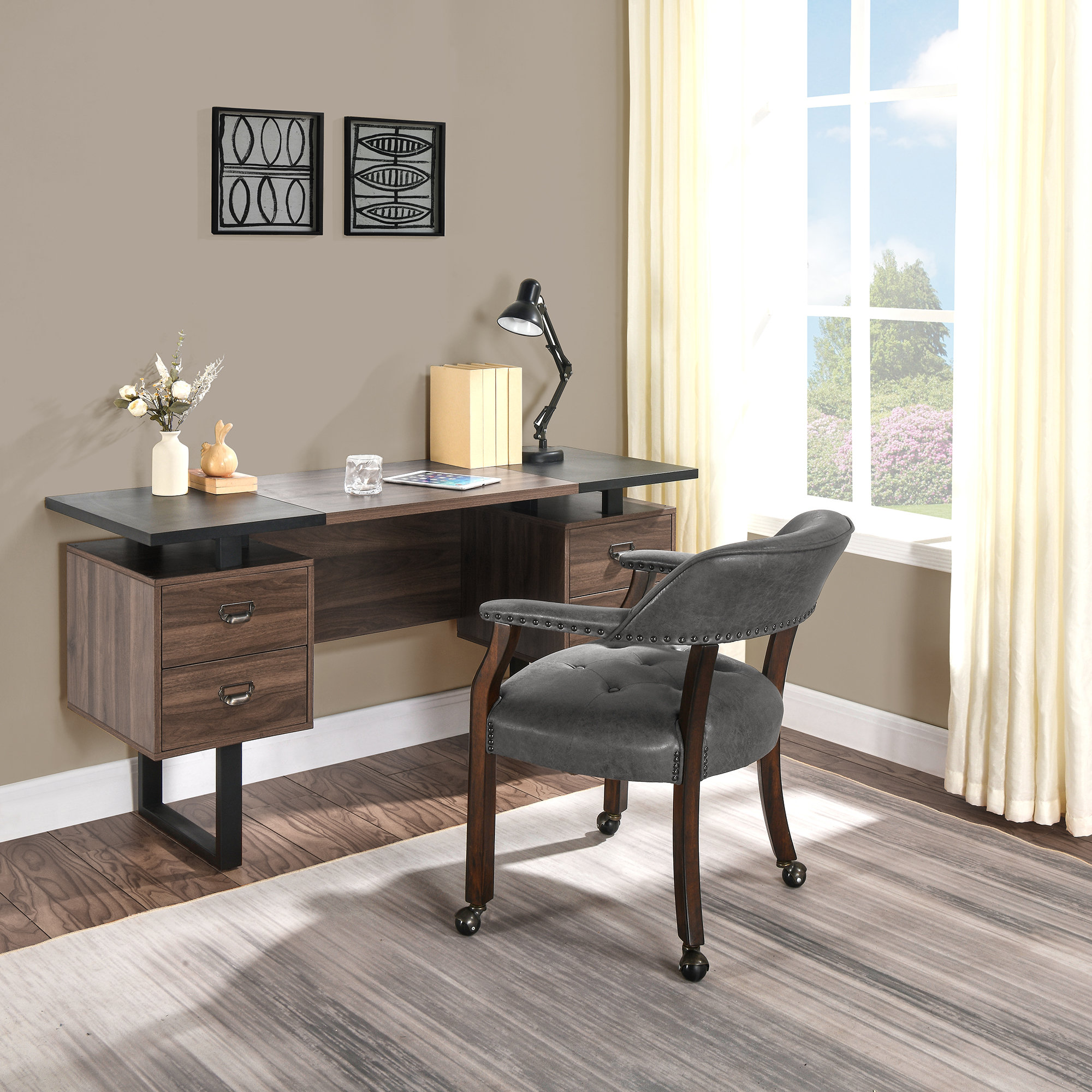Lonshire Spark Writing Desk and Office Chair Set & Reviews | Wayfair