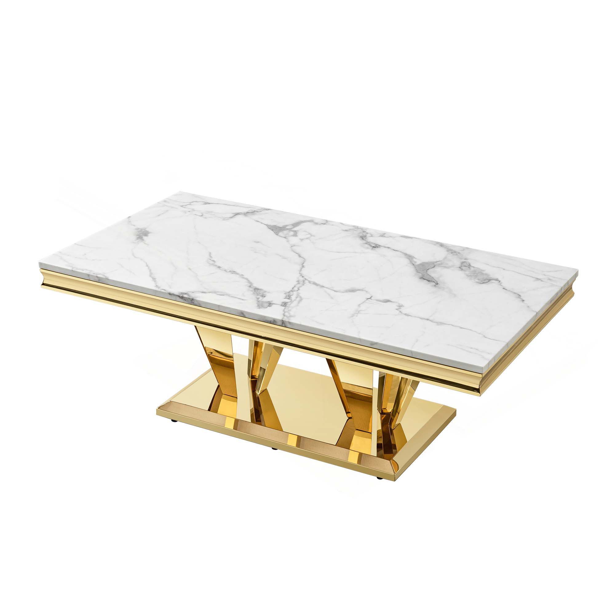 Everly Quinn Modern Rectangular 0.78" Thick MDF Marble Pattern Top ...