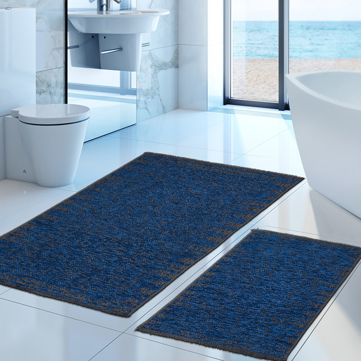 East Urban Home Bouie 2 Piece Bath Mat Set | Wayfair