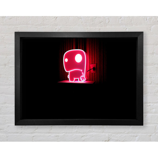 Happy Larry Pink Sad Face Framed Print | Wayfair.co.uk