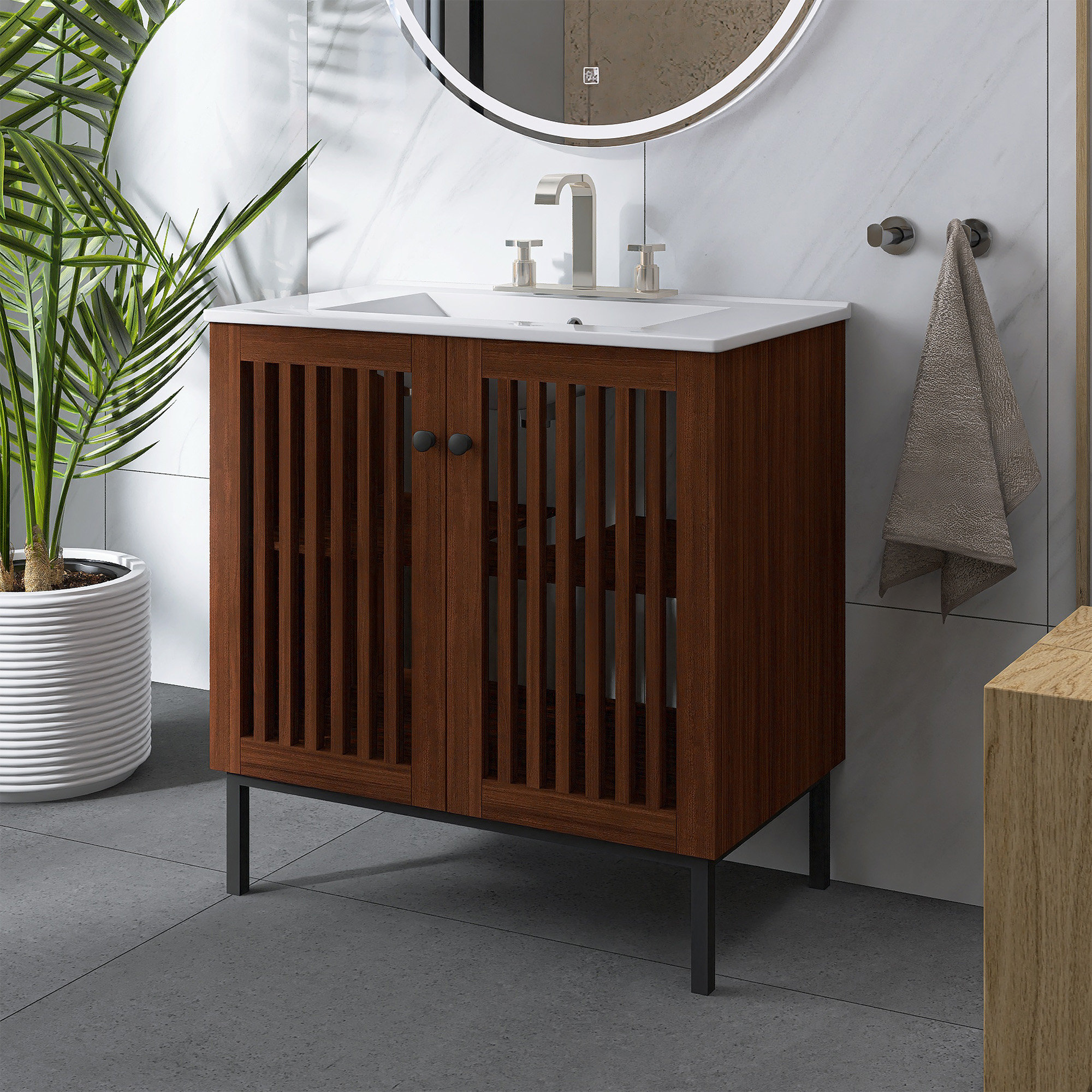 Ophelia & Co. 30" Freestanding Bathroom Vanity With Sink | Wayfair