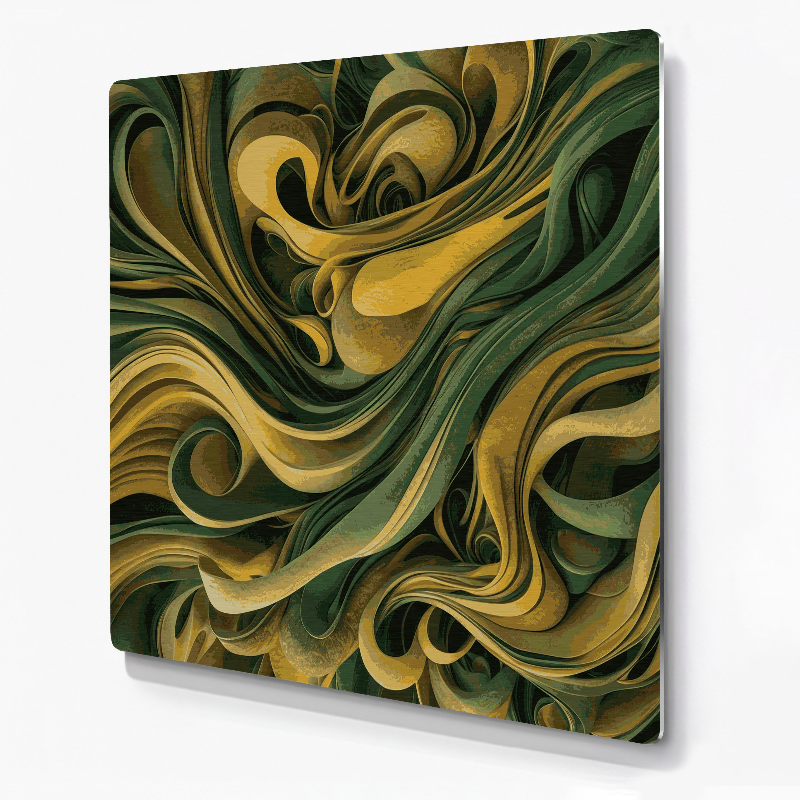 Orren Ellis Biomorphic Abstraction 77 Green Metal Wall Art - Wayfair Canada