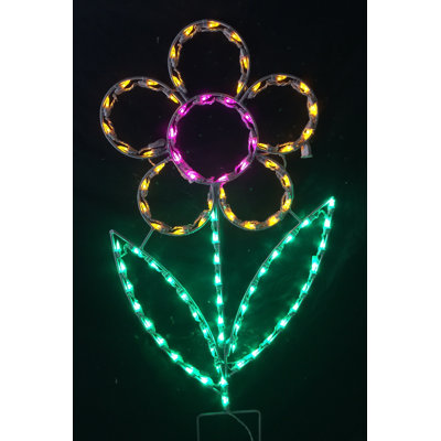 Lori's Lighted D'Lites Large Daisy Spring Holiday Lighted Display | Wayfair