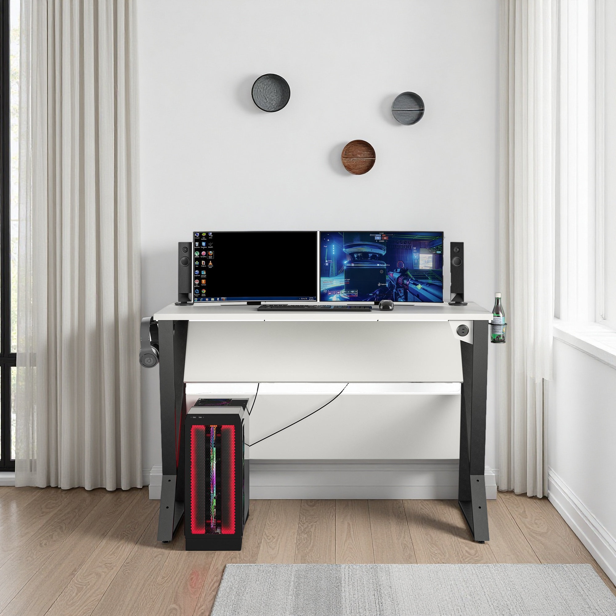 Ebern Designs Genesis Adjustable Gaming Desk - Wayfair Canada