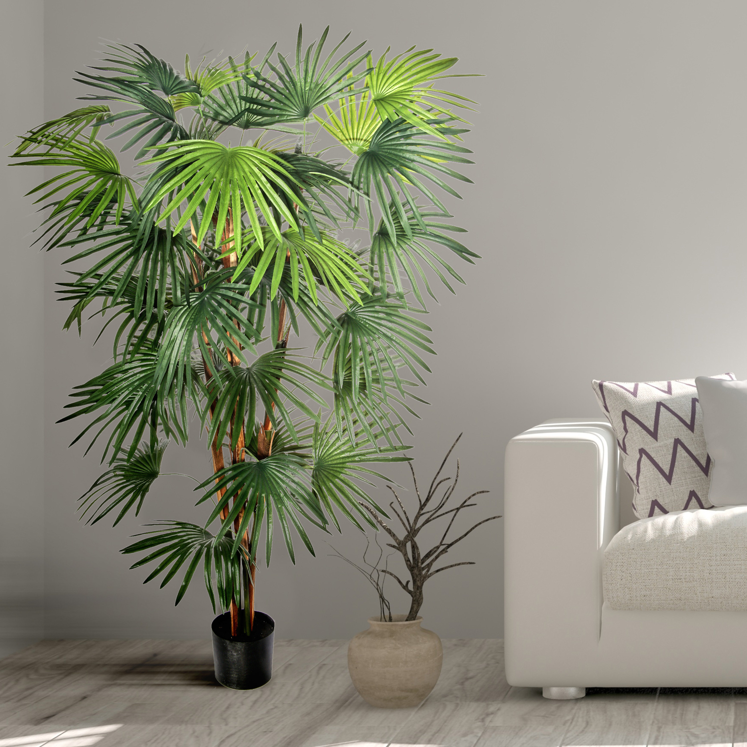 Primrue 60" Artificial Palm Tree in Pot Liner | Wayfair