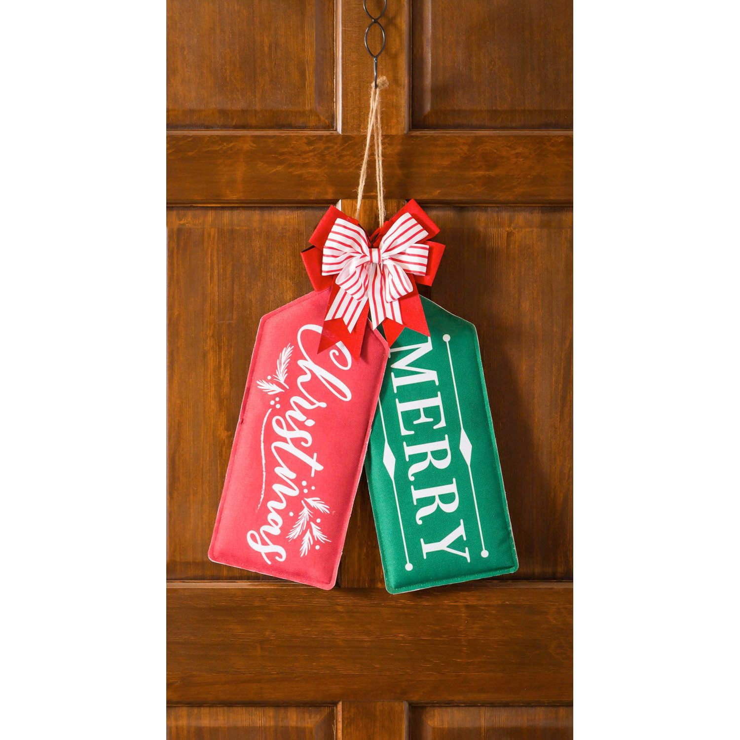 The Holiday Aisle® Happy Reversible Door Tag | Wayfair