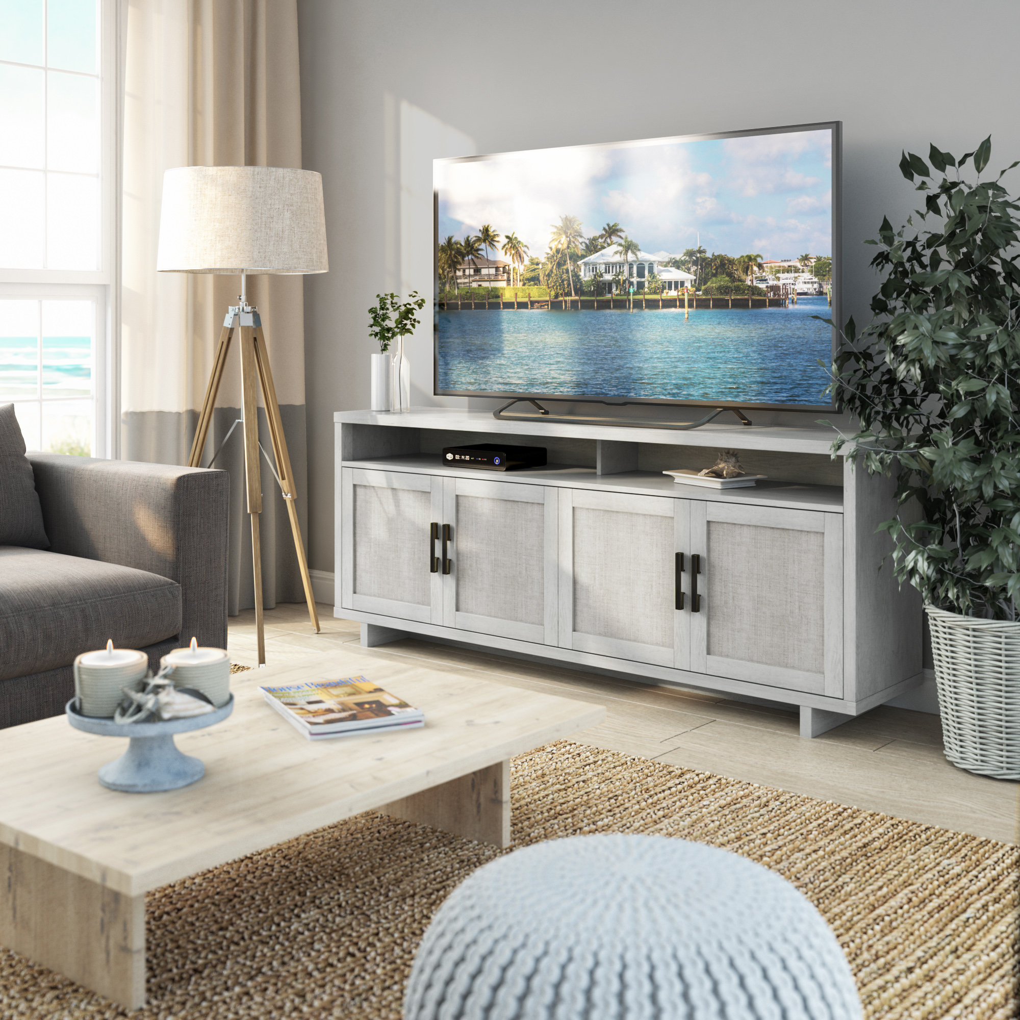 Wade Logan® Burnetti 72'' Media Console & Reviews | Wayfair