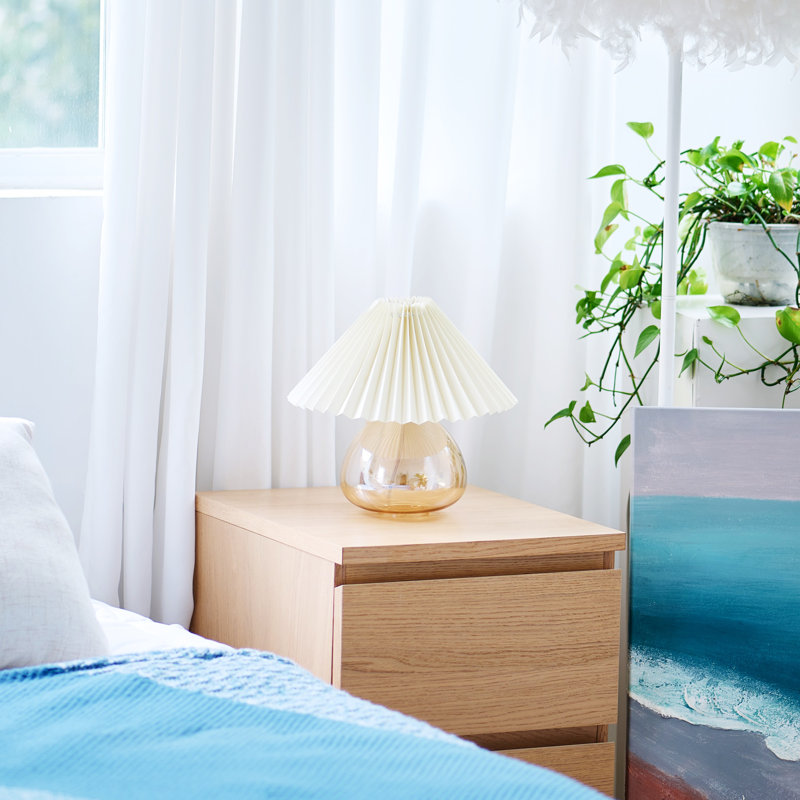 Beachcrest Home™ Carmella Glass Desk Lamp & Reviews | Wayfair