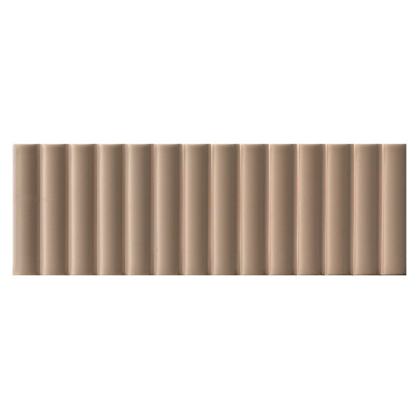 Bond Tile Stream Ribbed 3.93 In. X 11.81 In. Matte 3D Ceramic Wall Tile ...