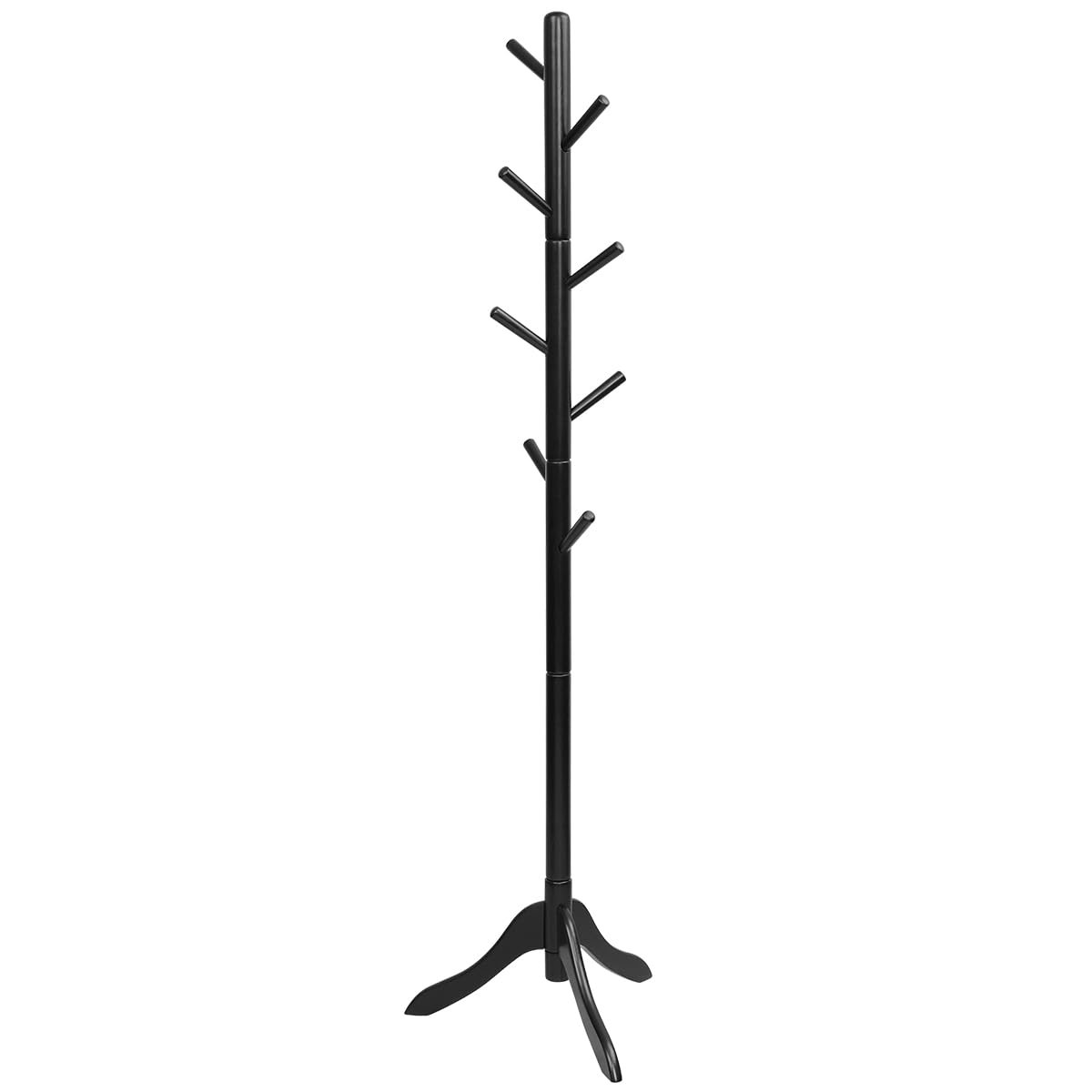 George Oliver Freestanding Wooden Tree Shape Coat Rack With 8 Hooks ...