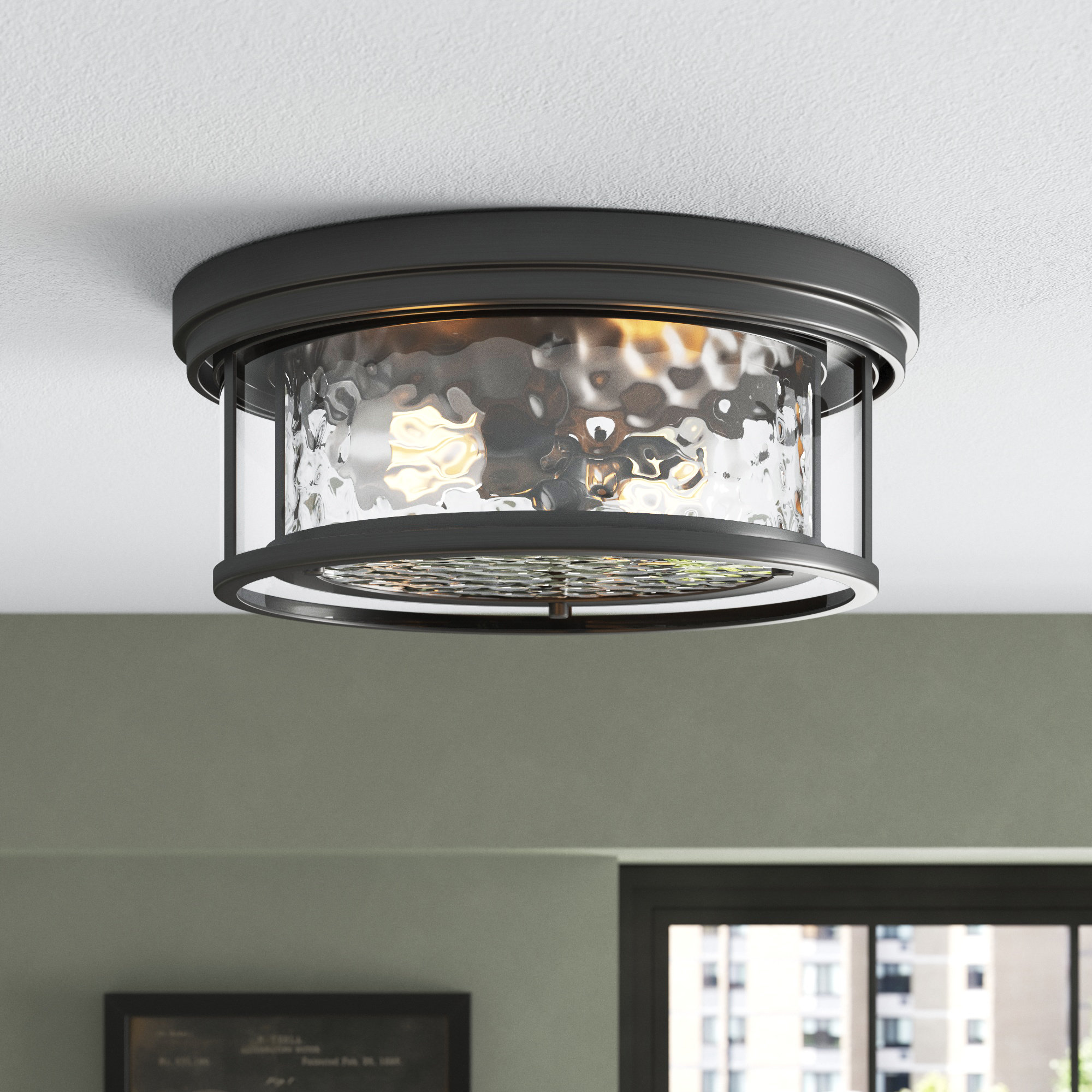 Trent Austin Design® Masuda 3 - Light 16'' Simple Circle Flush Mount ...