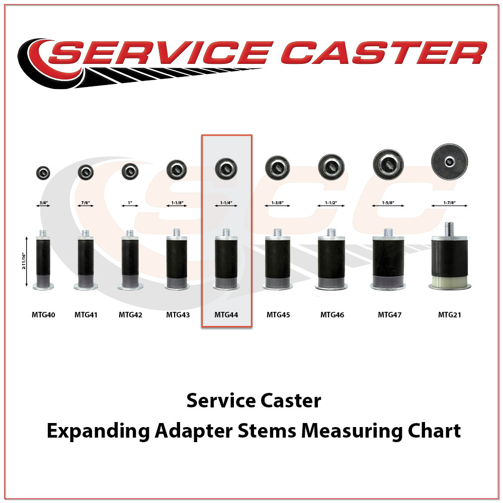 Service Caster 4 Piece Hard Rubber Caster Set | Wayfair