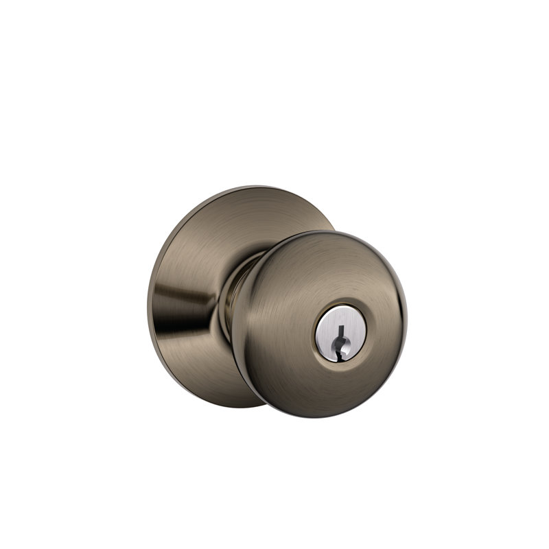 Schlage Plymouth Knob Single Cylinder Keyed Entry Storeroom Lock ...