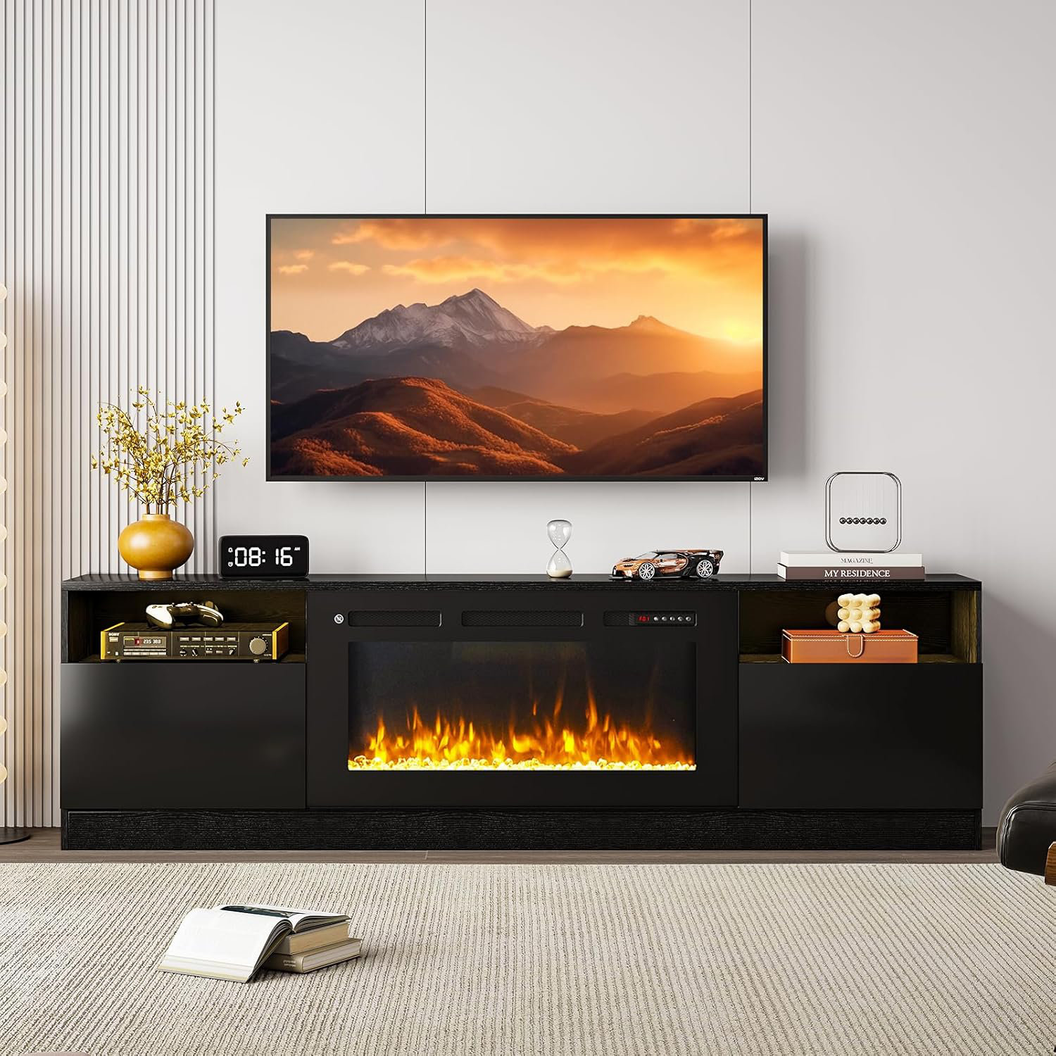 Ivy Bronx TV Stand with Two Hinged Doors for TVs UP to 80", Modern ...