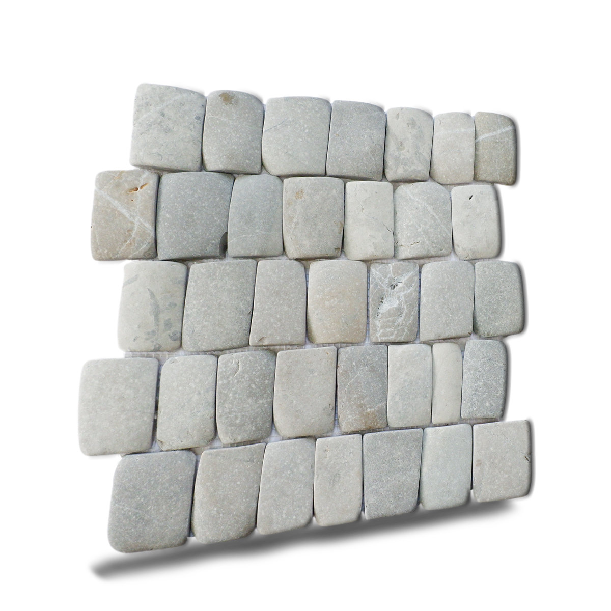 b.o.i Florida 12" x 12" Natural Stone Random Pebble Mosaic Wall Tile ...