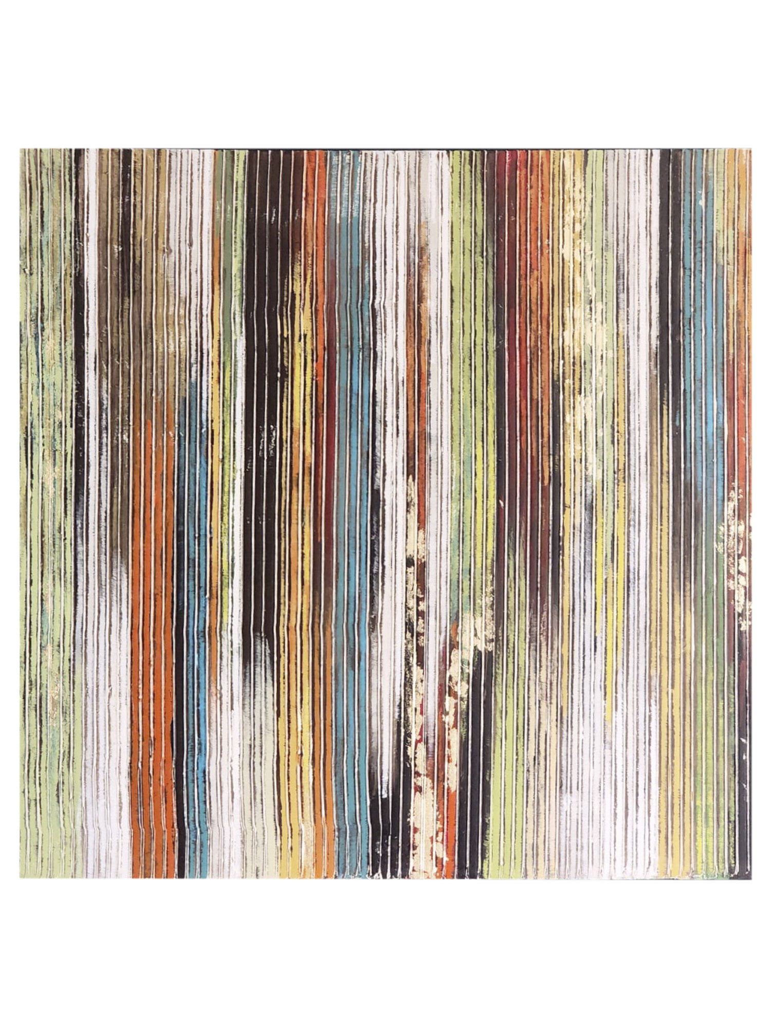 Exotic India Linear Abstract Art | Texture On Canvas With Gold Foil ...