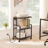 17 Stories 3-tier Mobile Printer Stand Printer Cart With Power Outlets ...