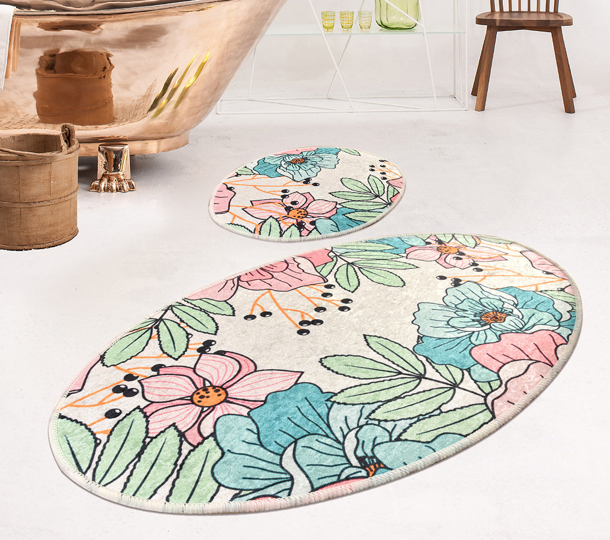 Lark Manor Aidrik Spring 2 Piece Bath Rug Set & Reviews - Wayfair Canada