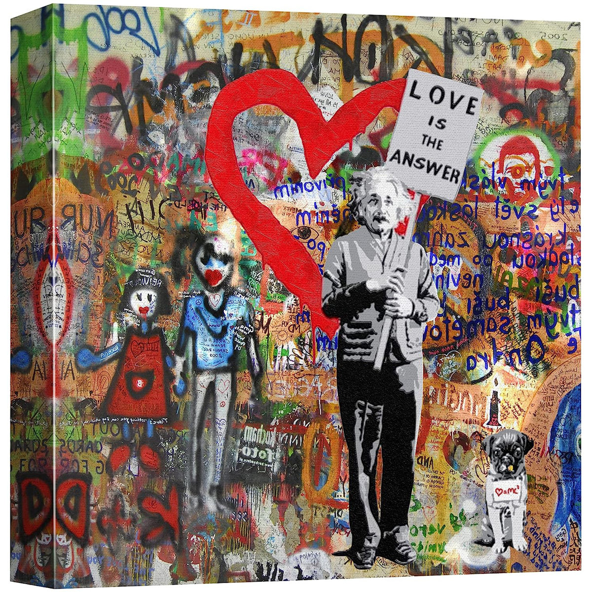 IDEA4WALL Love Is The Answer Pop Fashion Graffiti Decor Chic Pictures ...