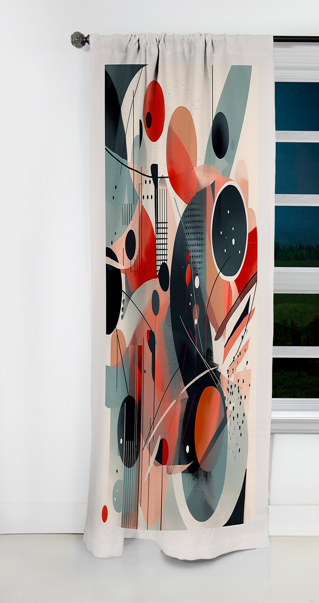 Orren Ellis Turnbow - Minimalism Abstract Blackout Curtain - 1 Panels ...