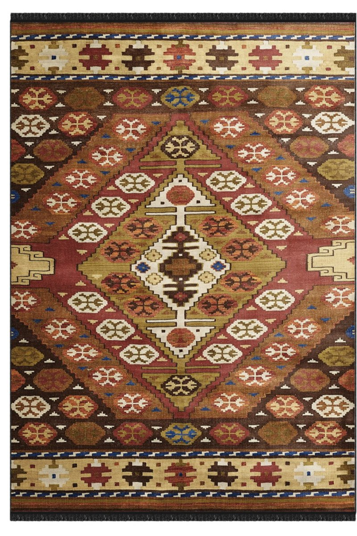 Rugpera Furtado Brown Color Southwestern Design Carpet Machine Woven ...