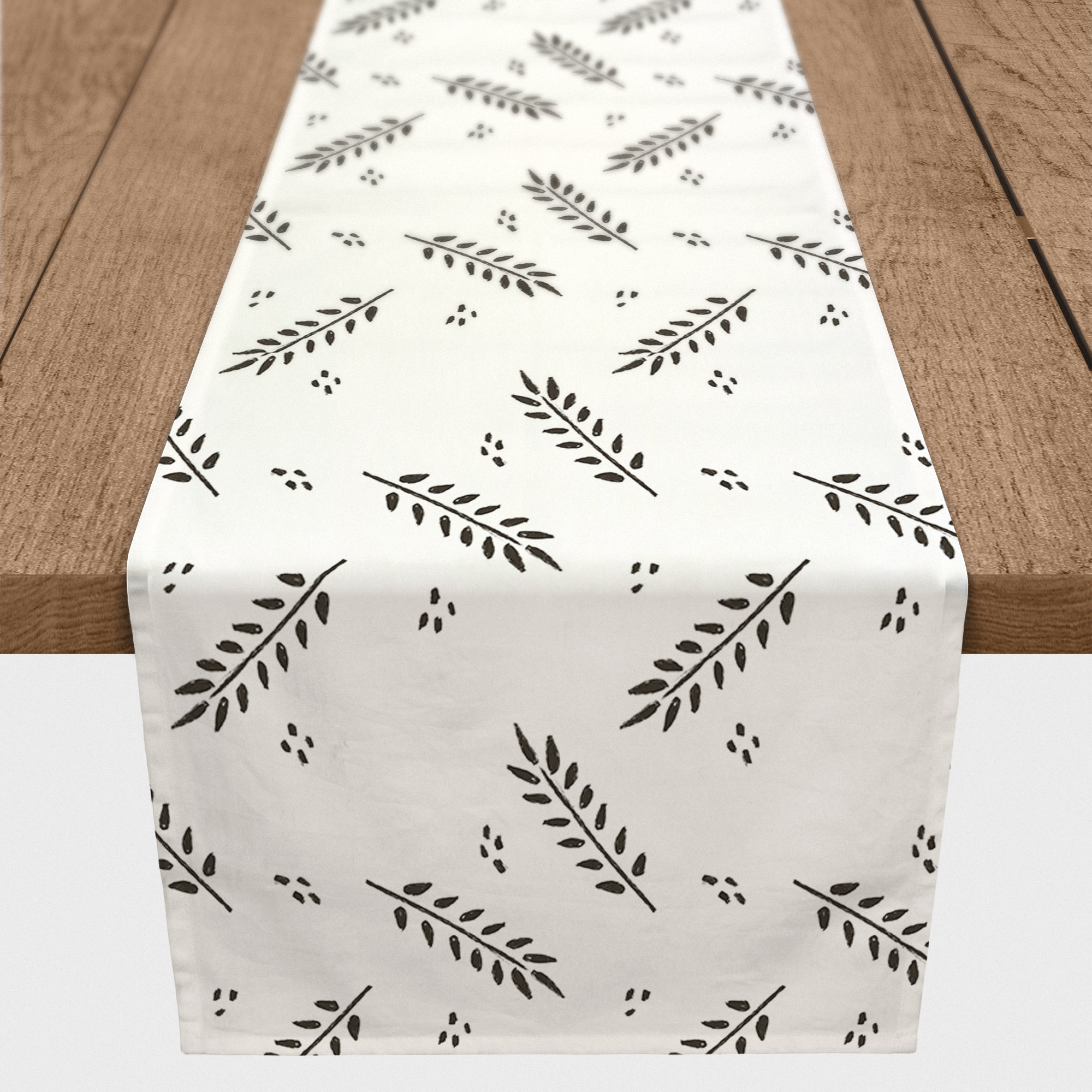 Red Barrel Studio® Simple Leaf Pattern Table Runner | Wayfair