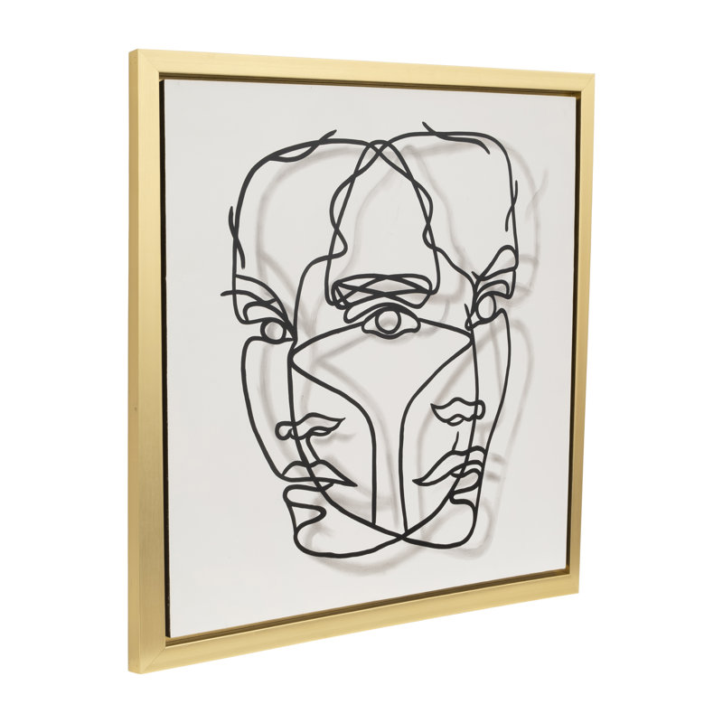 Wrought Studio™ Modern Abstract One Line Acrylic Artwork | Wayfair