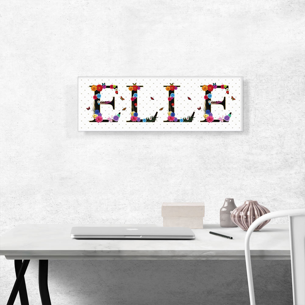ARTCANVAS ELLE Girls Name Room Decor Canvas Art Print - Wayfair Canada