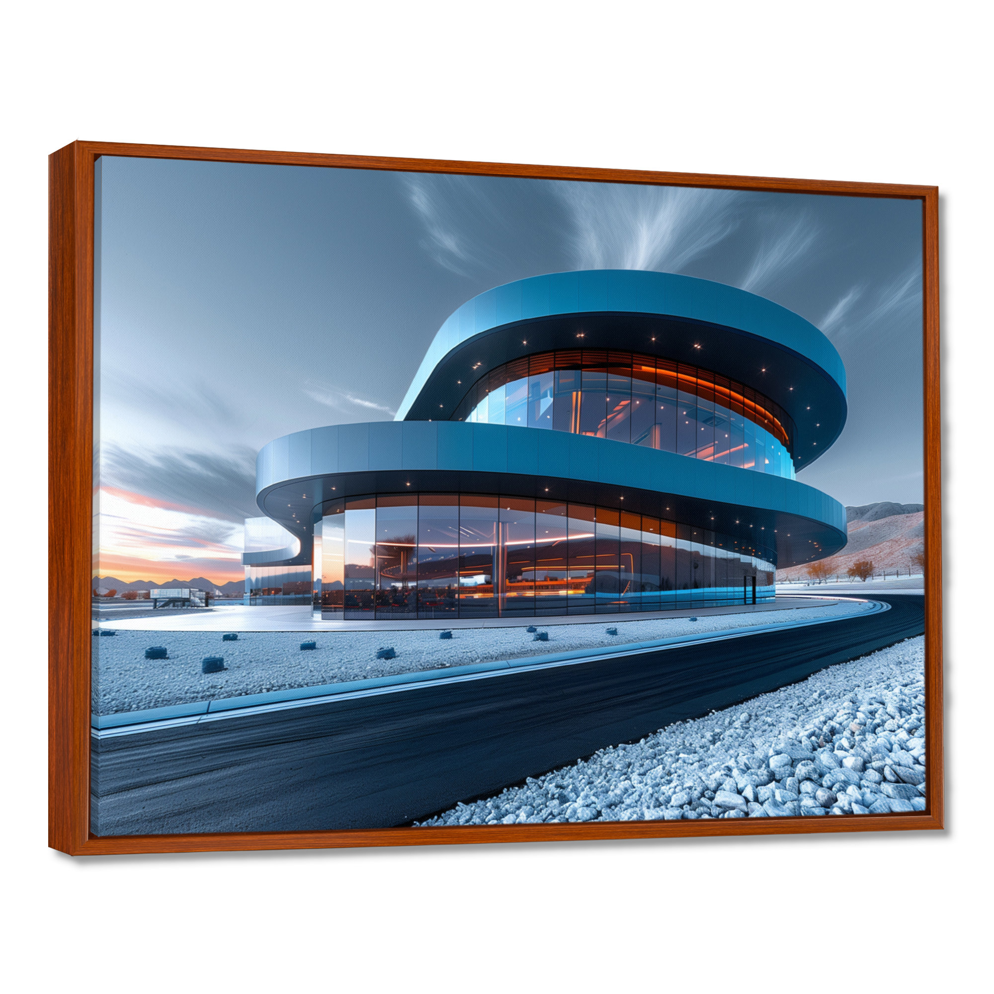 Ebern Designs Blue Orange Racing Track Dreams - Casinos / Race Tracks ...