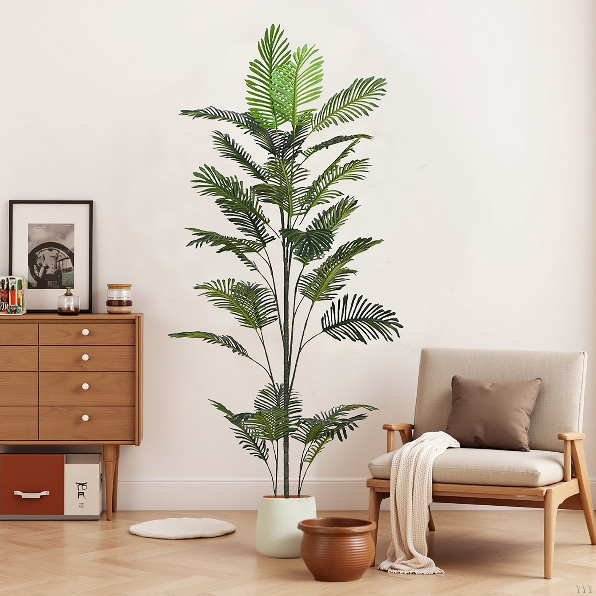 Bayou Breeze Artificial Palm Tree With Pot | Wayfair