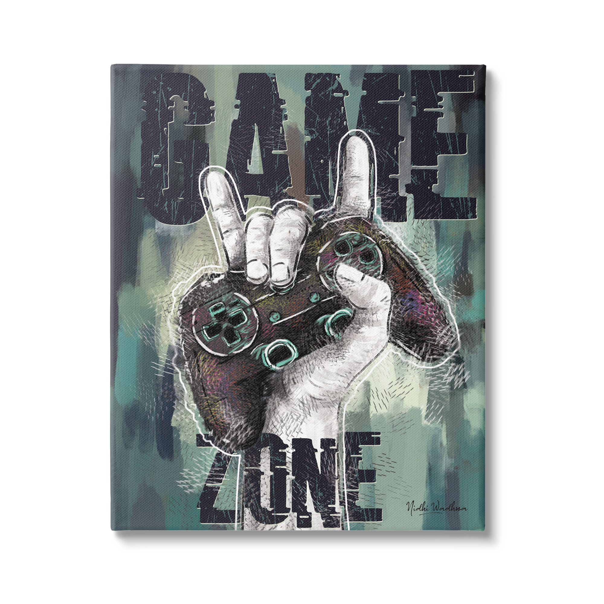 Trinx Game Zone Controller On Canvas Print | Wayfair