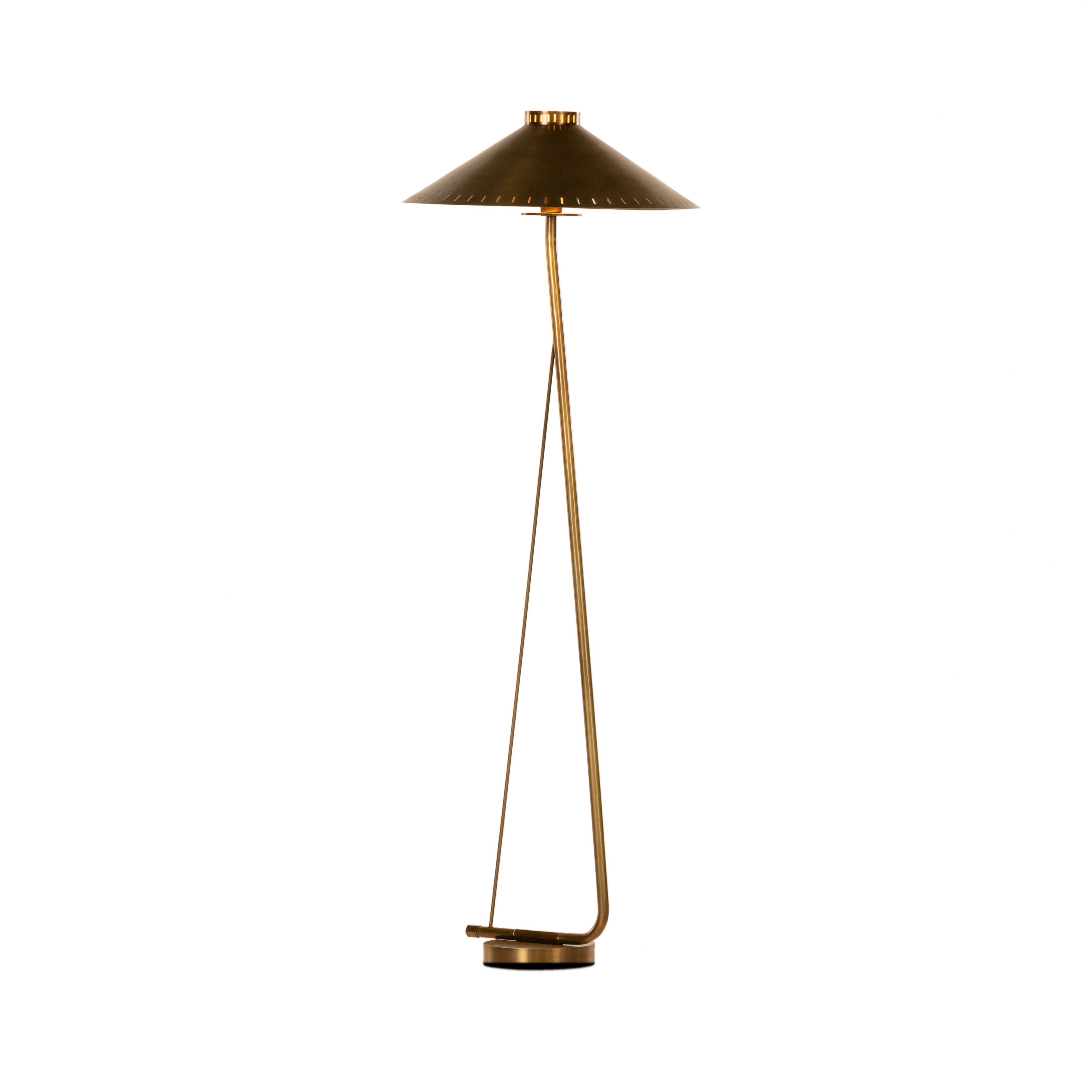 Everly Quinn Vanna 60'' Light Brown/Antique Brass Iron Traditional ...