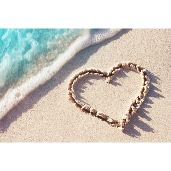 Highland Dunes Heart Symbol On Canvas by Oleandra9 Print | Wayfair