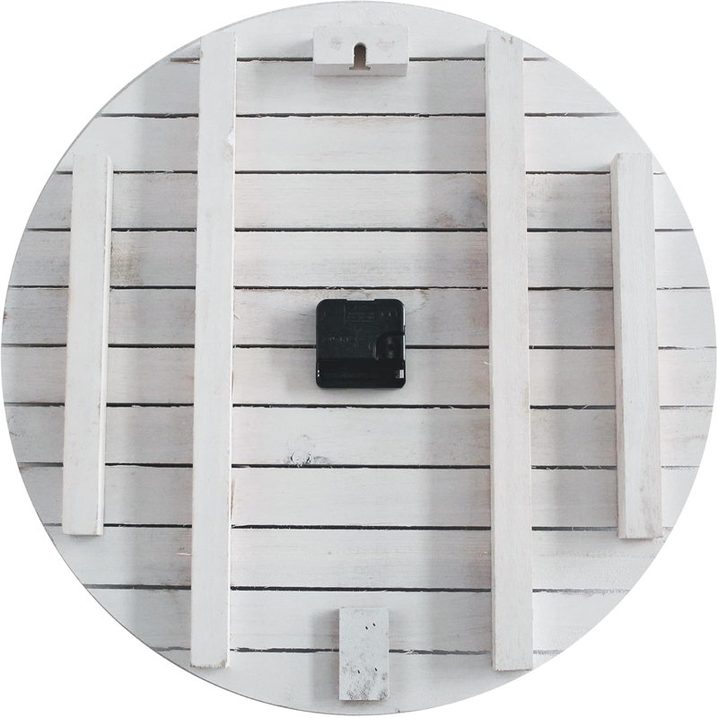 One Allium Way® Farmhouse Shiplap Wall Clock | Wayfair