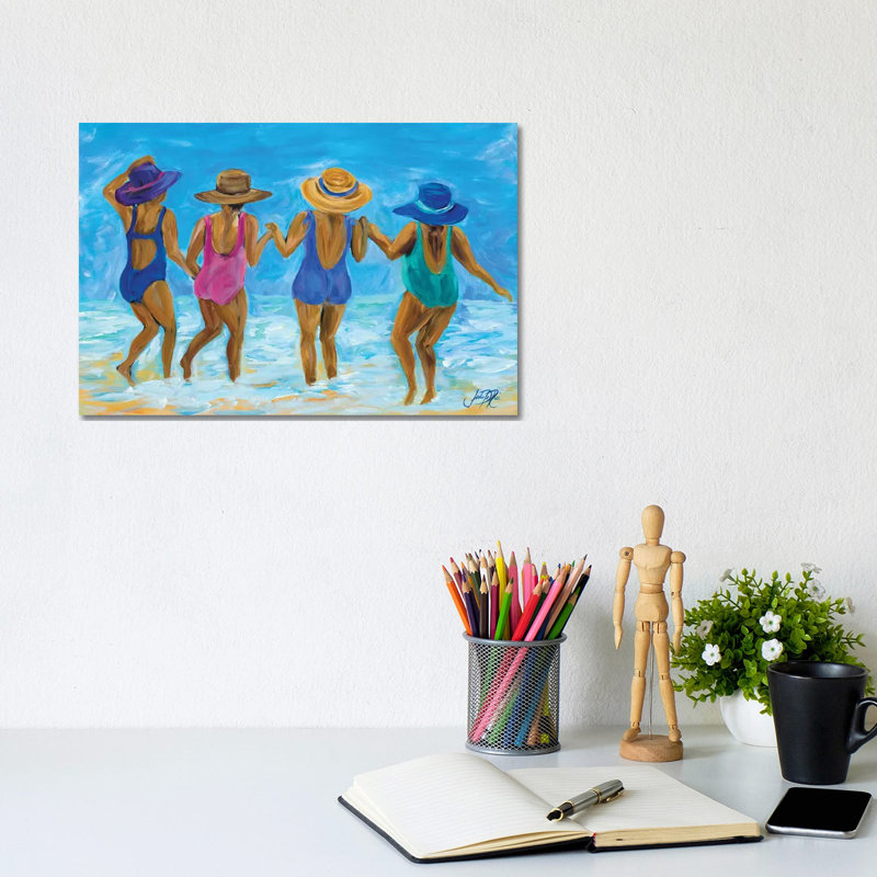Highland Dunes Ladies On The Beach I On Canvas by Julie Derice Print ...