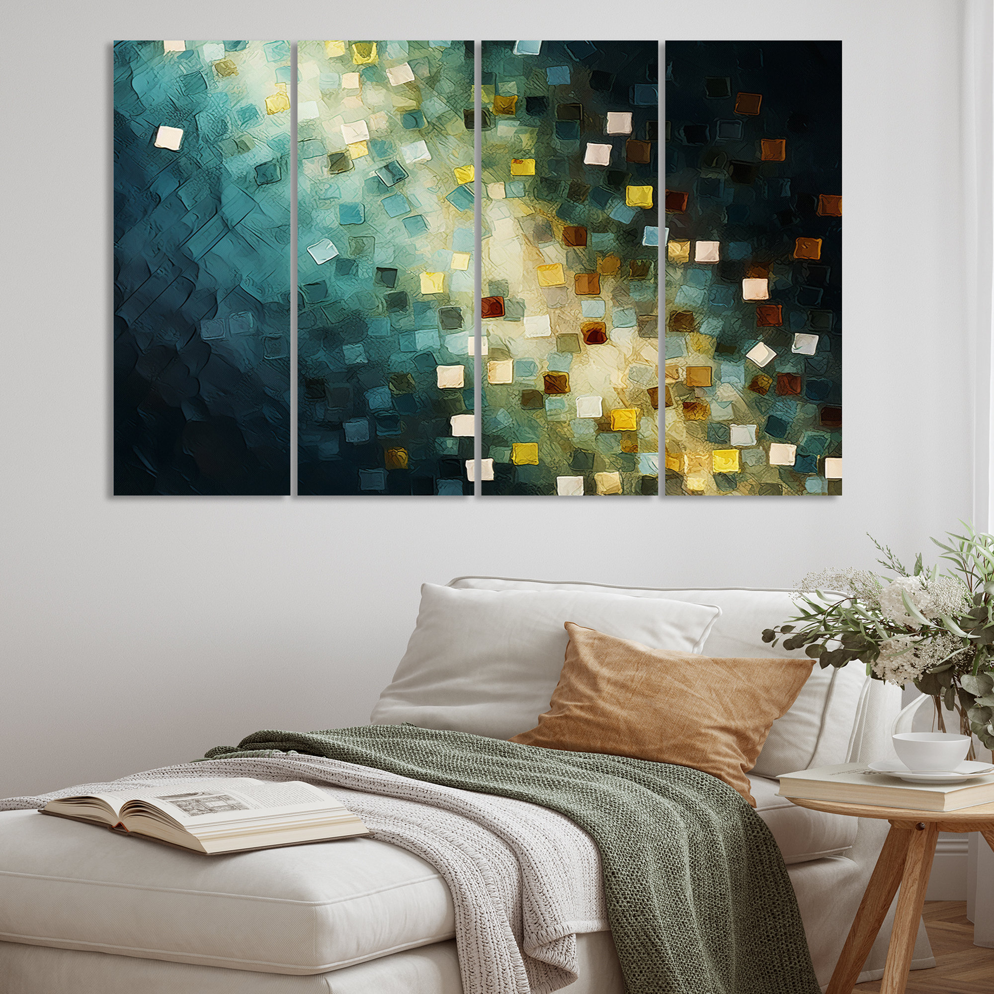 Wrought Studio Continuation And Departure Retro Gold And Teal IV ...