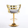Red Barrel Studio® Stylish Grey Bar Chairs With Golden Iron Tube Legs ...