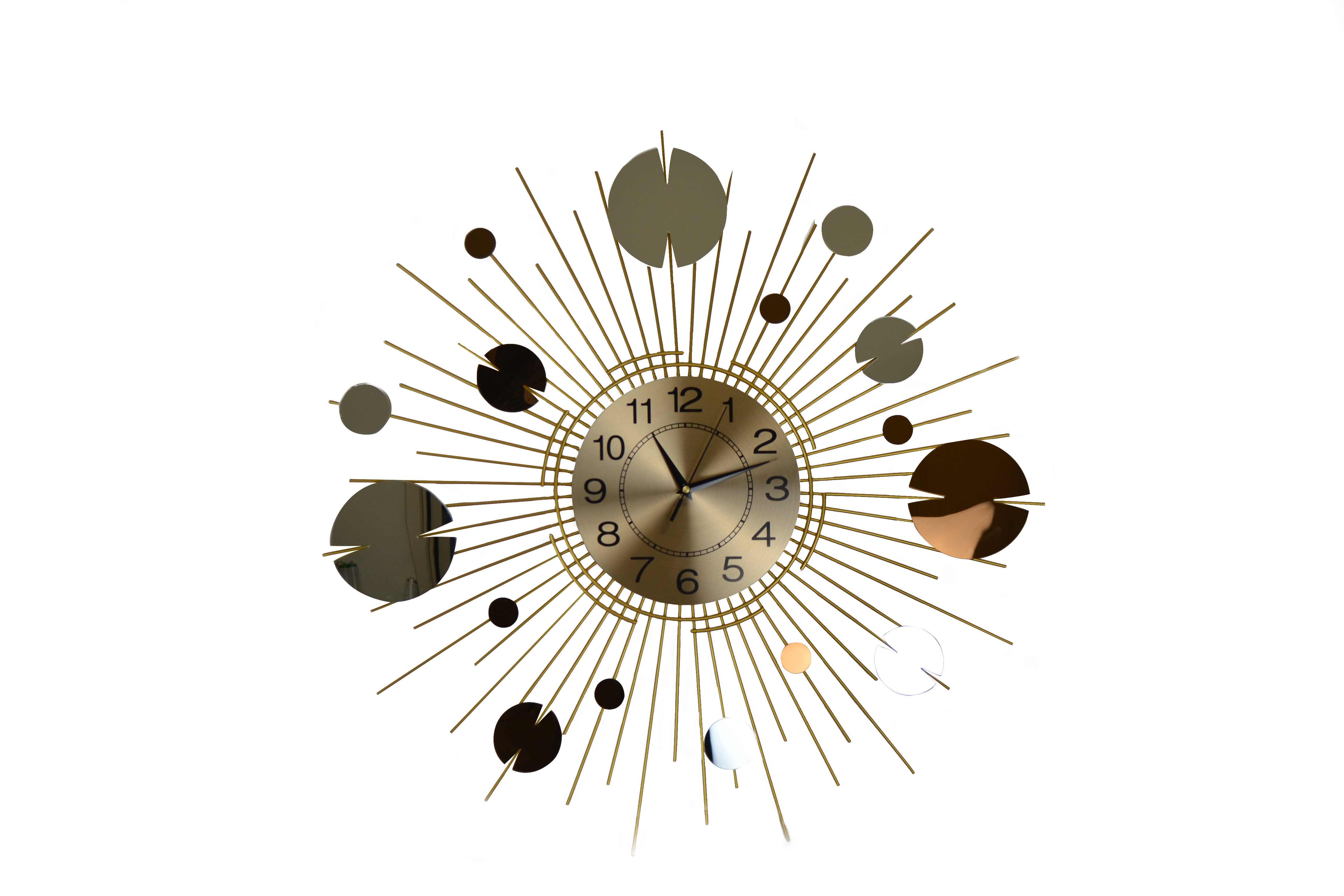 Three Star Im/Ex Inc. Oversized Round Metal Wall Clock | Wayfair