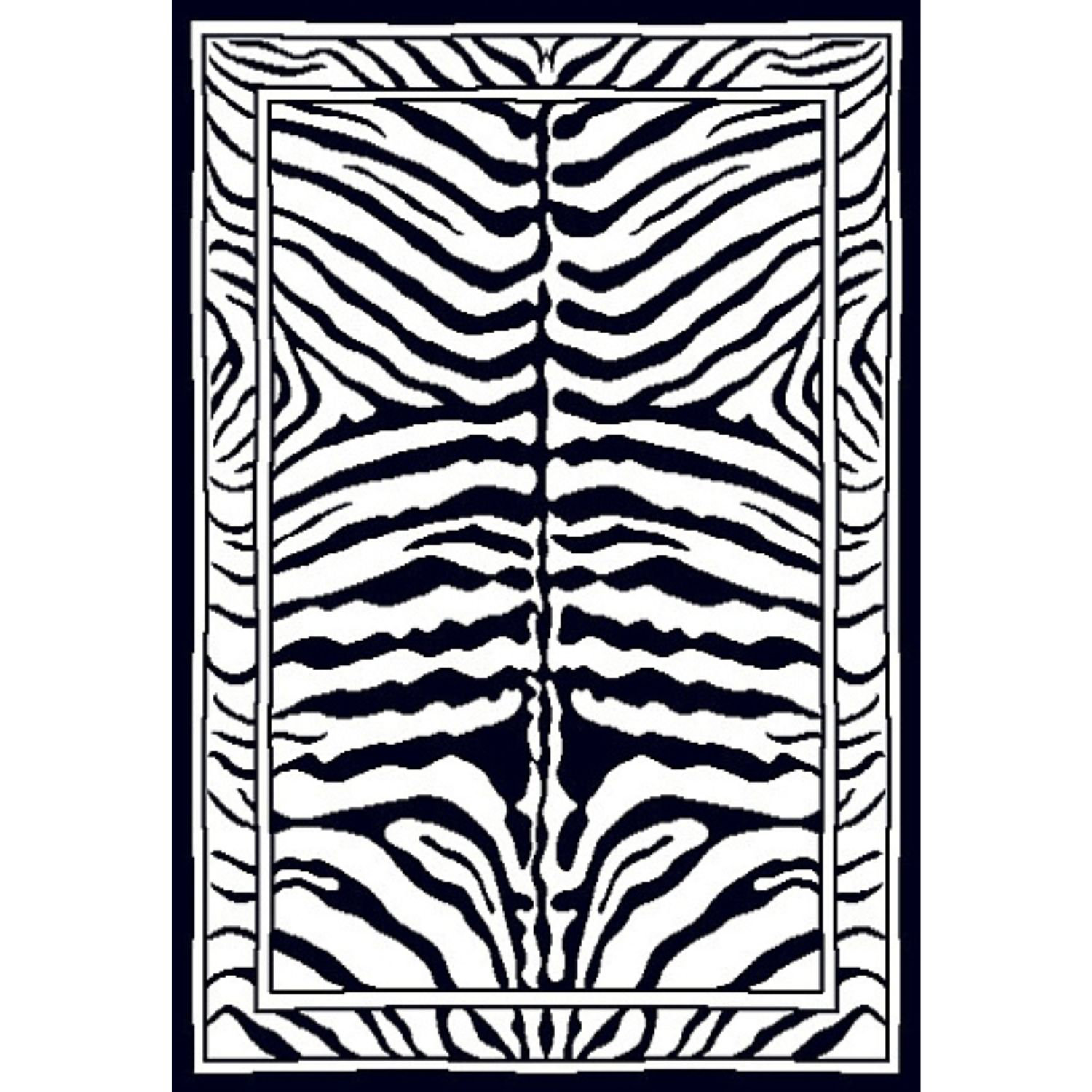 Mercer41 Zone Modern Area Rug With Bordered Animal Print African Exotic ...
