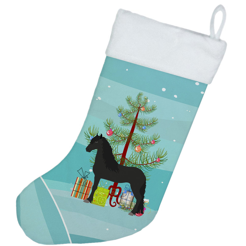 The Holiday Aisle® Friesian Horse Christmas Stocking | Wayfair