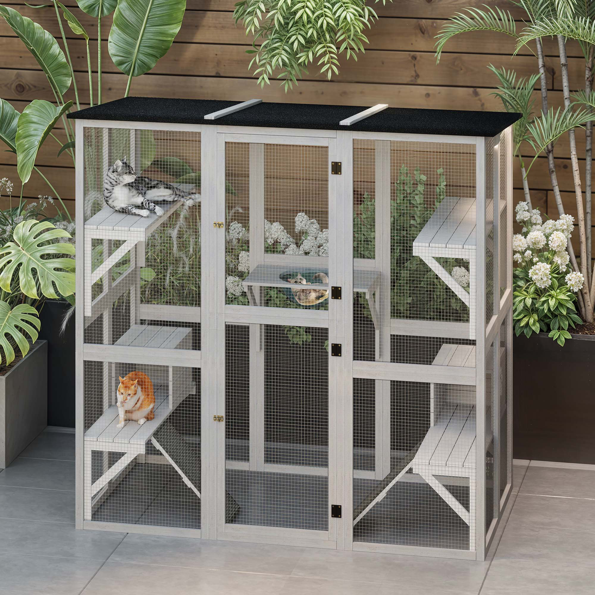 Archie & Oscar™ Outdoor Large Cat Catio Cat House Cat Playpen with ...