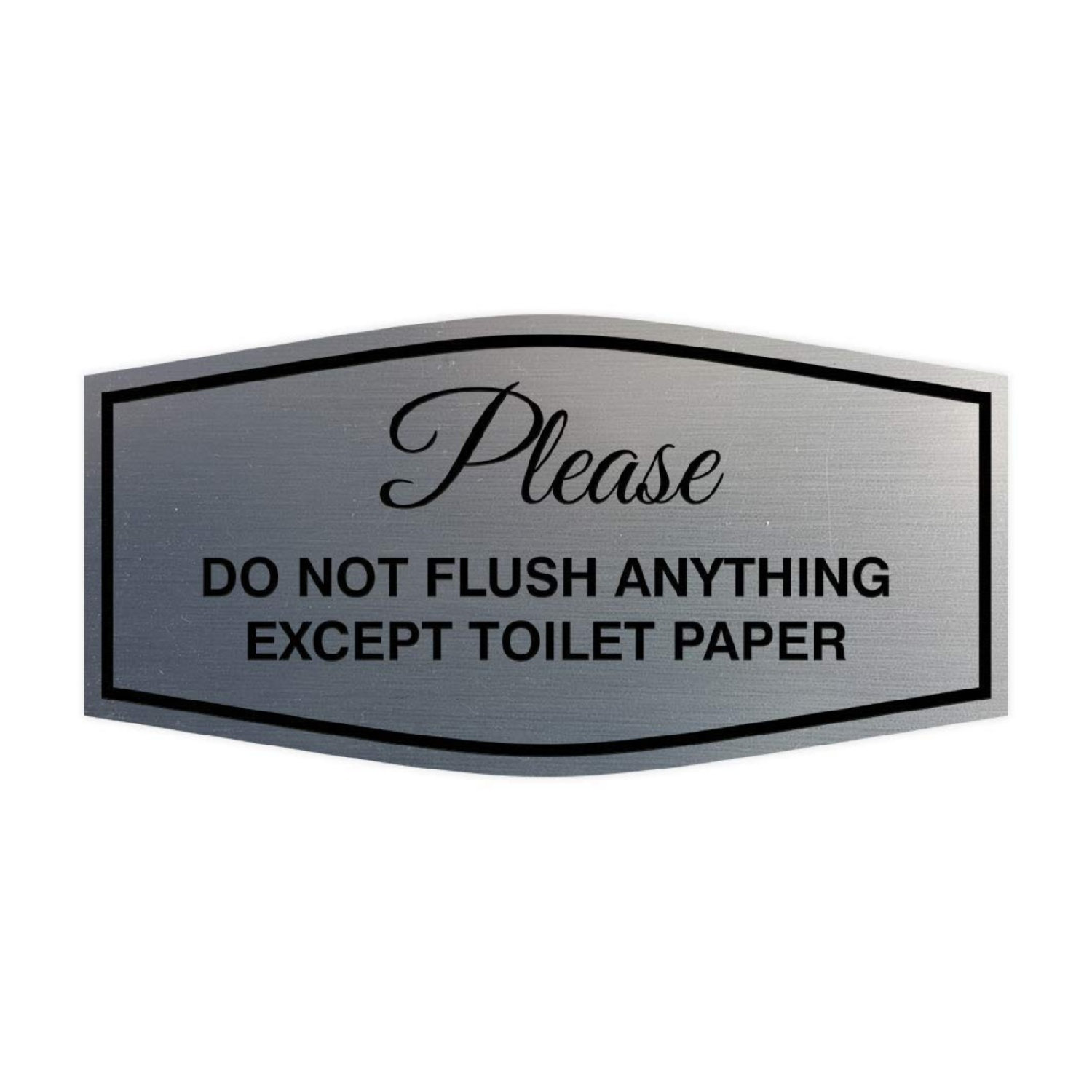 Orblue Beautifully Designed Fancy Please Do Not Flush Anything Except ...