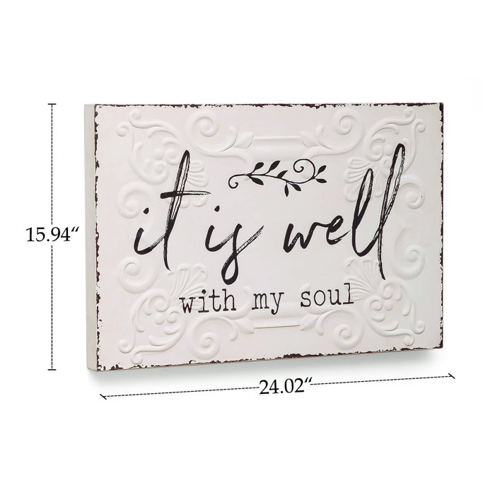 Gracie Oaks Handmade Metal Text Wall Decor & Reviews | Wayfair