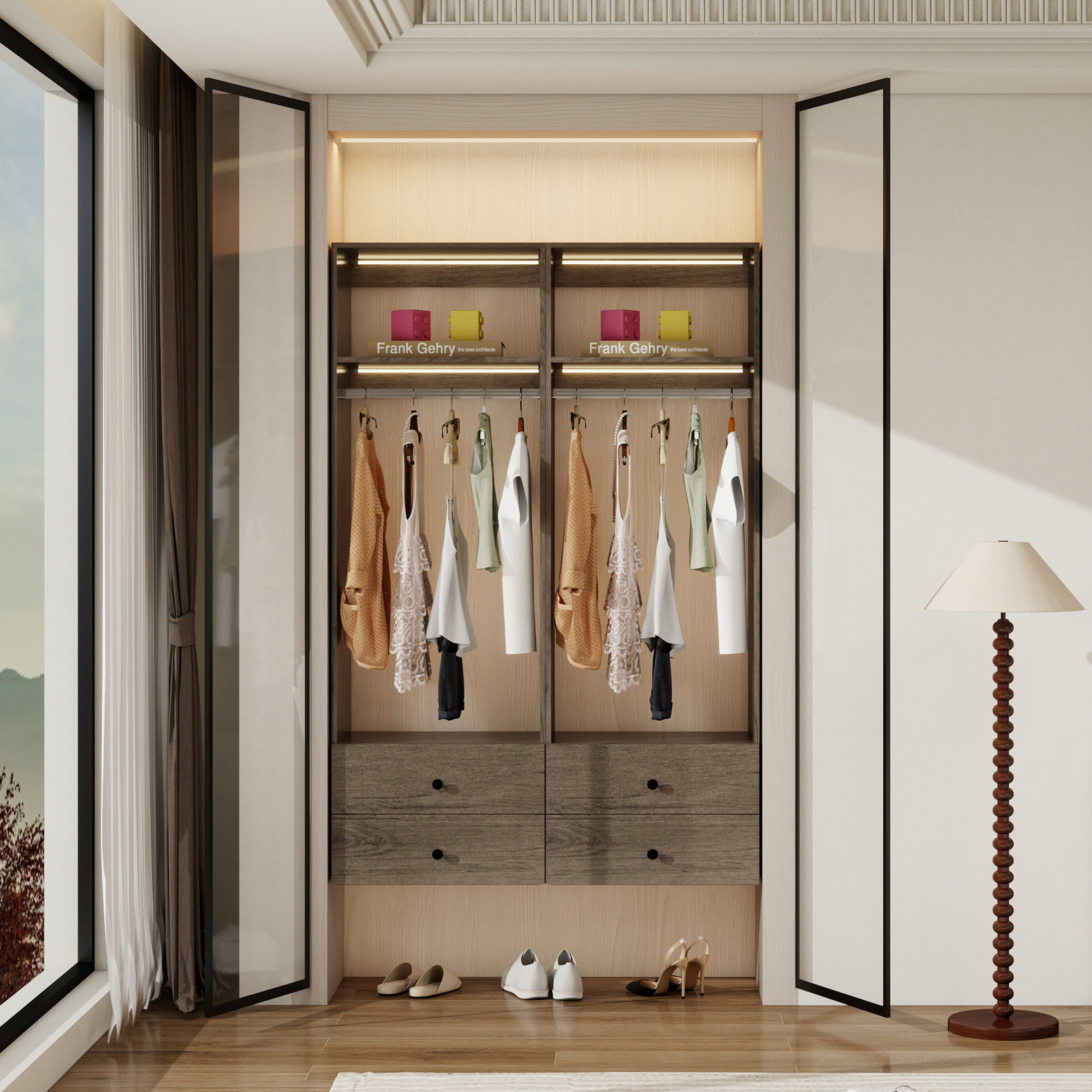 Latitude Run® Built in Closet Organizer Systems: Walk-in Closet ...